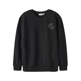 name it Sweatshirt Jungen Gr&ouml;&szlig;e 134/140 graumeliert / schwarz
