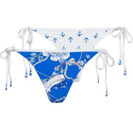 Seafolly Ahoy Bikini Hose - blau - Gr. 40 - Polyamid/Elastan