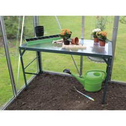 Vitavia Arbeitstisch Aluminium smaragdfarben 121 x 54 x 76 cm