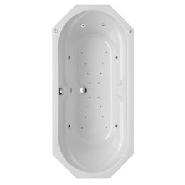 Ottofond Badewanne 'Sicilia 170' mit Whirlpoolsystem weiß 170 x 85 x 48 cm