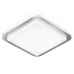 Steinel LED-Deckenleuchte 'RS LED D2 S' mit Bewegungsmelder silbern/wei&szlig; 30 x 30 cm 8,8 W