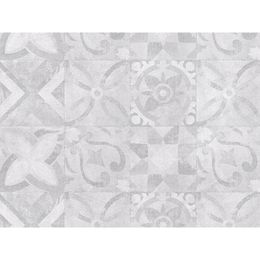 DIEPHAUS Terrassenplatte 'T-Court Ornament' Beton grau 50 x 50 x 4 cm