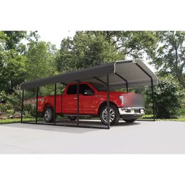 ShelterLogic Carport 'Rom' mit Walmdach grau Stahl 600 x 370 x 260 cm