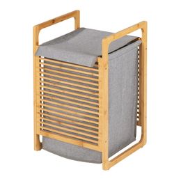 Wenko W&auml;schesammler 'Bahari' Bambus braun, grau 40 x 60 x 35 cm 43 l