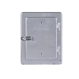 FIREFIX Kamint&uuml;r Stahl verzinkt 26 x 38 cm silber