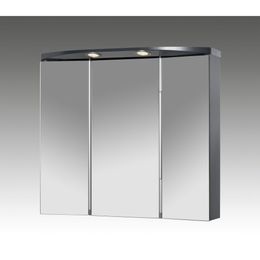 LED-Spiegelschrank 'Lambda' anthrazit 70 x 63,7 x 22 cm