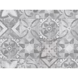 DIEPHAUS Terrassenplatte 'T-Court Ornament' Beton mittelgrau 50 x 50 x 4 cm