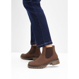 bonprix Chelsea-Boots mit Profilsohle, braun, Gr.39, Sch&ouml;ner Chelsea Boot im Casual-Look