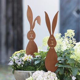 Gartenstecker "Hase", 2er Set