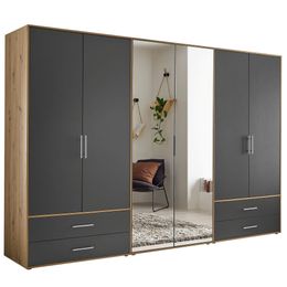 Roller Drehtürenschrank - Artisan Eiche - graphit - 305 cm