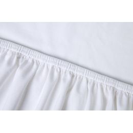 Spannbettlaken Kayori "Shizu", weiß, B:100cm L:220cm, Jersey-Elasthan, Obermaterial: 97% Baumwolle, 3% Elasthan (LYCRA), Bettlaken, Bettlaken Spannbettlaken, Bio-Baumwolle