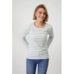 monari Longsleeve in Creme/ Grau - 77% | Gr&ouml;&szlig;e 44 | Damen-tops