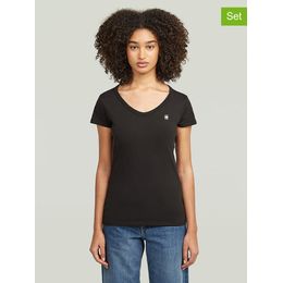 G-Star Raw G-Star 2er-Set: Shirts in Schwarz - 51% | Gr&ouml;&szlig;e L | Damen-tops