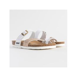 Sunbay Zehentrenner "Tulipe" in Gold/ Wei&szlig; - 58% | Gr&ouml;&szlig;e 38 | Damen-sandalen