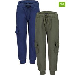 Blue Seven 2er-Set: Sweathose in Dunkelblau/ Khaki - 59% | Gr&ouml;&szlig;e 98 | Kinderhosen