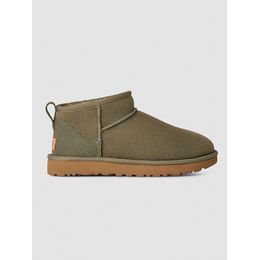UGG Australia UGG Schaffell-Ankle-Boots "Ultra Mini" in Khaki - 10% | Größe 40 | Stiefeletten