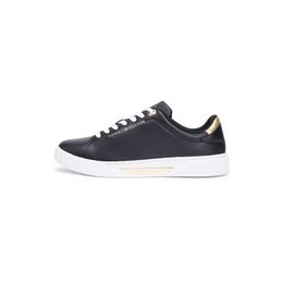 Tommy Hilfiger Sneaker 'ESSENTIAL' Damen Größe 39 gold / schwarz