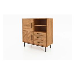Höffner Highboard Clara holzfarben Maße (cm): B: 97 H: 95 » Höffner