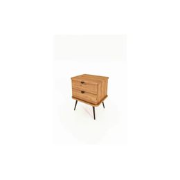 Höffner Nachttisch mit 2 Schüben ¦ holzfarben ¦ Maße (cm): B: 50 H: 57 » Höffner
