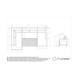 Miuform Wohnlandschaft mit Schlaffunktion Charming Charlie braun Maße (cm): B: 302 H: 90 » Höffner