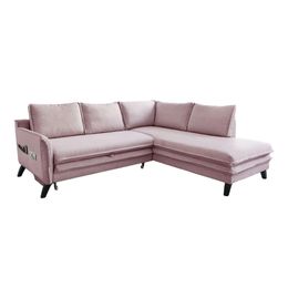 Miuform Ecksofa mit Schlaffunktion Charming Charlie rosa/pink Maße (cm): B: 234 H: 90 » Höffner