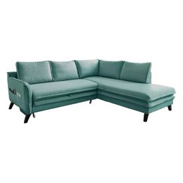 Miuform Ecksofa mit Schlaffunktion Charming Charlie ¦ blau ¦ Maße (cm): B: 234 H: 90 » Höffner