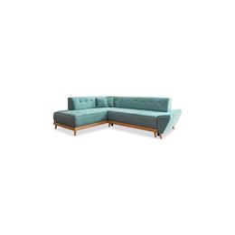 Miuform Ecksofa mit Schlaffunktion Dazzling Daisy ¦ türkis/petrol ¦ Maße (cm): B: 253 H: 77 » Höffner