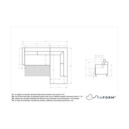 Miuform Ecksofa mit Schlaffunktion Charming Charlie braun Maße (cm): B: 234 H: 90 » Höffner