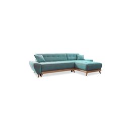 Miuform Ecksofa mit Schlaffunktion Dazzling Daisy ¦ türkis/petrol ¦ Maße (cm): B: 260 H: 77 » Höffner
