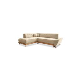 Miuform Ecksofa mit Schlaffunktion Dazzling Daisy beige Maße (cm): B: 253 H: 77 » Höffner