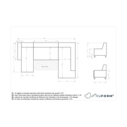 Miuform Wohnlandschaft mit Schlaffunktion Dazzling Daisy grau Maße (cm): B: 330 H: 77 » Höffner