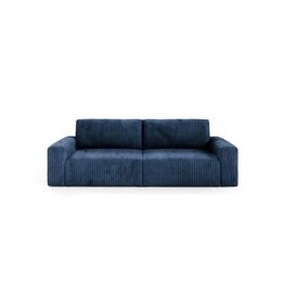 Höffner Einzelsofa mit Schlaffunktion Fano ¦ blau ¦ Maße (cm): B: 252 H: 79 » Höffner