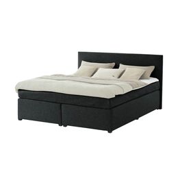 Höffner Boxspringbett mit Matratze und Topper H3 Duke ¦ schwarz ¦ Maße (cm): B: 167 H: 104 » Höffner