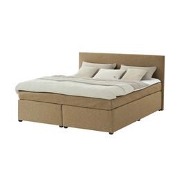 H&ouml;ffner Boxspringbett mit Matratze und Topper H3 Duke &brvbar; gelb &brvbar; Ma&szlig;e (cm): B: 187 H: 104 &raquo; H&ouml;ffner