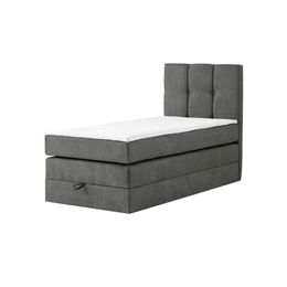 Höffner Boxspringbett mit Bettkasten Leeds ¦ grau ¦ Maße (cm): B: 90 H: 121 » Höffner