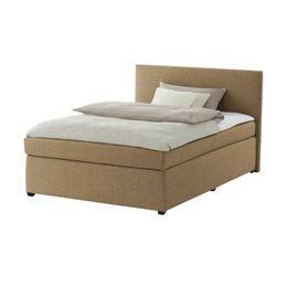 H&ouml;ffner Boxspringbett mit Matratze und Topper H3 Duke &brvbar; gelb &brvbar; Ma&szlig;e (cm): B: 147 H: 104 &raquo; H&ouml;ffner
