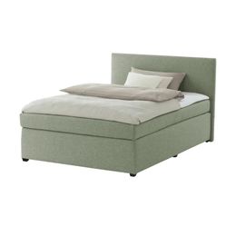 H&ouml;ffner Boxspringbett mit Matratze und Topper H3 Duke &brvbar; gr&uuml;n &brvbar; Ma&szlig;e (cm): B: 147 H: 104 &raquo; H&ouml;ffner
