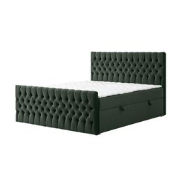H&ouml;ffner Boxbett mit Bettkasten und Fu&szlig;teil Belek King &brvbar; gr&uuml;n &brvbar; Ma&szlig;e (cm): B: 120 H: 125 &raquo; H&ouml;ffner