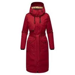 Wintermantel Navahoo "Hokulanii", Damen, Gr. XXL (44), rot (dunkelrot), Obermaterial: 100% Polyester. Futter: 100% Polyester. Wattierung: 100% Polyester. &Auml;rmelfutter: 100% Polyester, figurumspielend knielang, mit Kn&ouml;pfen,verstellbar Rippb&uuml;ndchen mit Druckkn&ouml;pfen,verstellbar, M&auml;ntel Wintermantel, Langer Winter Damenmantel mit Tailleng&uuml;rtel