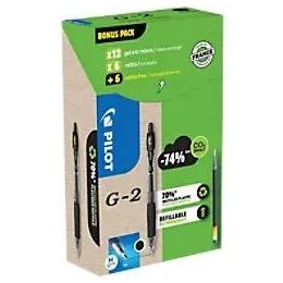 Pilot Pen Pilot Einziehbar Tintenroller Schwarz 0.32 mm Mittel Kegelförmig Nachfüllbar 89% Recycelt 24 Stück
