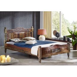 Bett Altholz 180x200x100 mehrfarbig lackiert FABLE #13