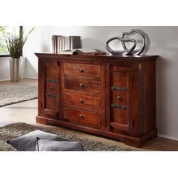 Sideboard Akazie 150x45x89 nougat lackiert OXFORD #513