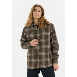 Fleeceshirt WHISTLER "Hoggs", Herren, Gr. 4XL, braun, gelb, 60% Baumwolle, 40% Polyester, gestreift, mehrfarbig, normal, ohne Ausschnitt, Shirts, im klassischen Stil
