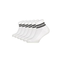 alife and kickin Sneakersocken ALIFE & KICKIN "Herren 6 PACK - EnnyAK", Herren, Gr. 43-46, weiß (brilliant weiß), 75% Baumwolle, 20% Polyester, 3% Polyamid, 2% Elasthan, normal, Socken, Sneakersocken knöchelhoch mit Streifen, aus Baumwolle mit weichem Bund