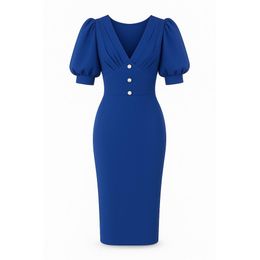 WOMAN VISION Kleid Damen Größe 38 kobaltblau Winterkleid
