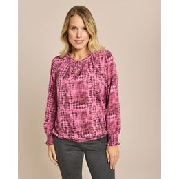 Helena Vera Tunika-Bluse mit Hahnentritt-Druck