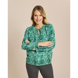 Helena Vera Tunika-Bluse mit Hahnentritt-Druck