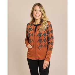 Helena Vera Jersey Cardigan Hahnentritt-Design