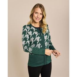 Helena Vera Jersey Cardigan Hahnentritt-Design