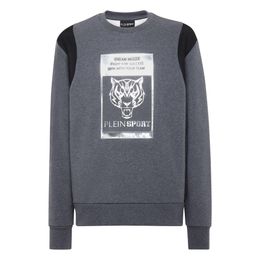 Plein Sport Sweatshirt 'Tiger' Herren Gr&ouml;&szlig;e 5XL dunkelgrau / schwarz / wei&szlig;